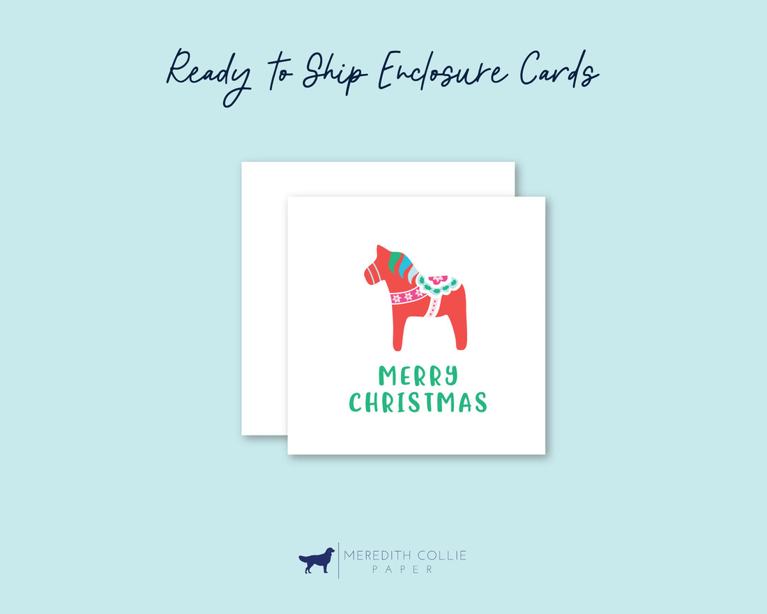 Preppy Christmas Enclosure Cards – Meredith Collie Paper & Design
